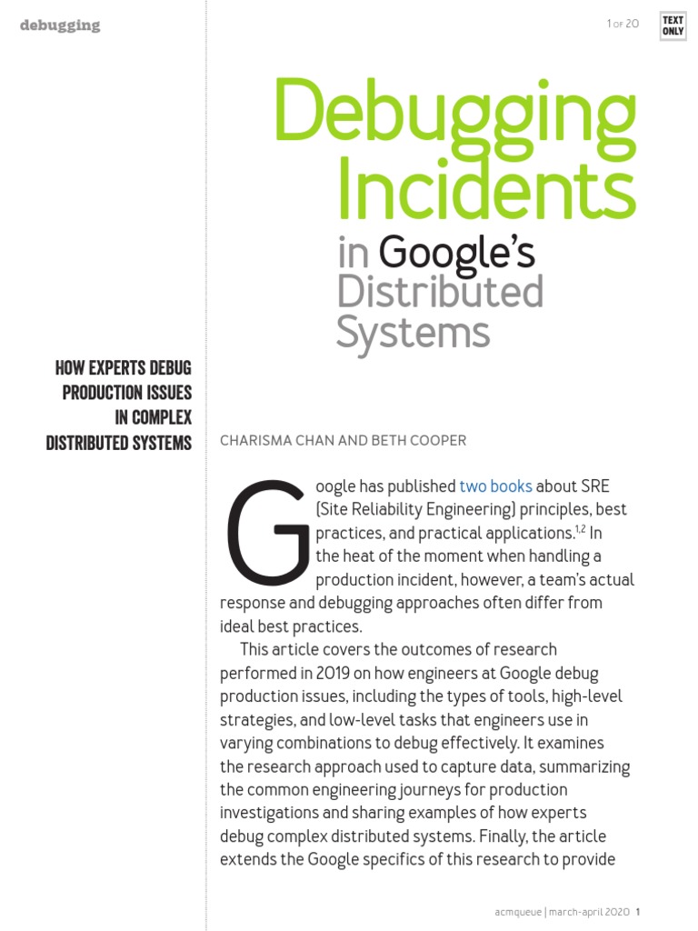 Debugging Distributed Systems | PDF | Debugging | System Debugging Distributed Systems | PDF | Debugging | System