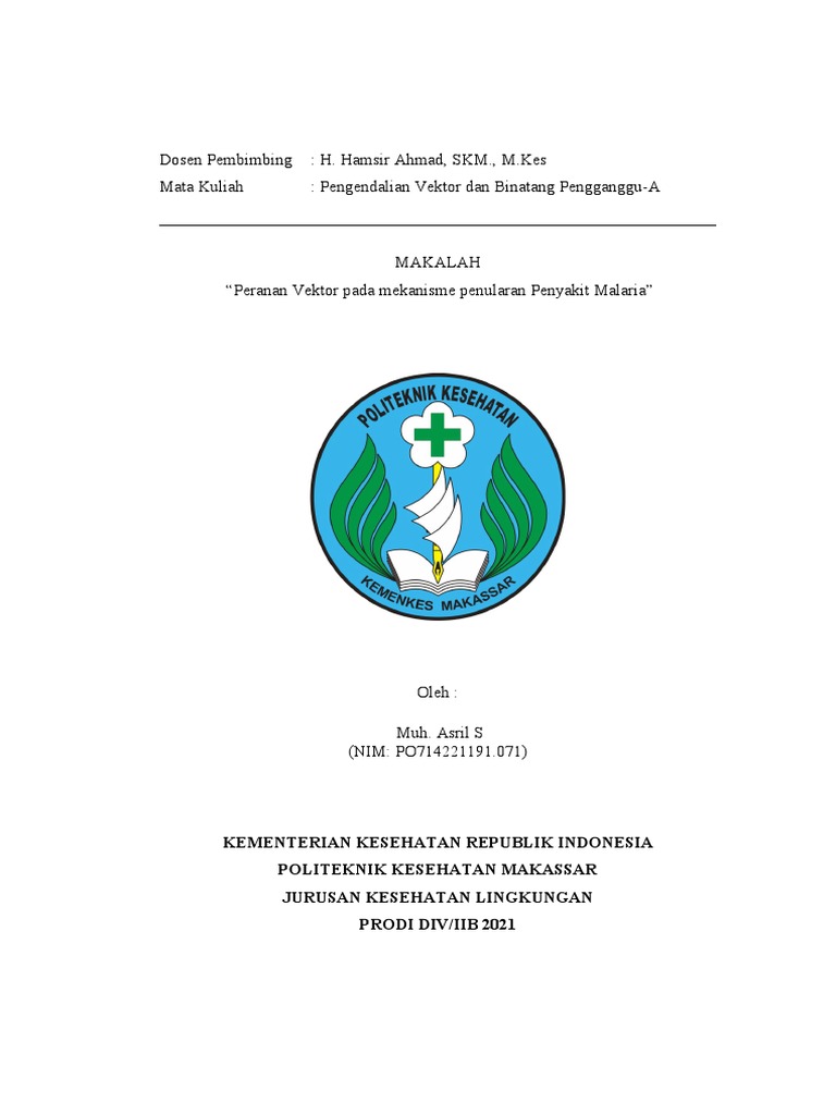 Peranan Vektor dalam Penularan Malaria | PDF