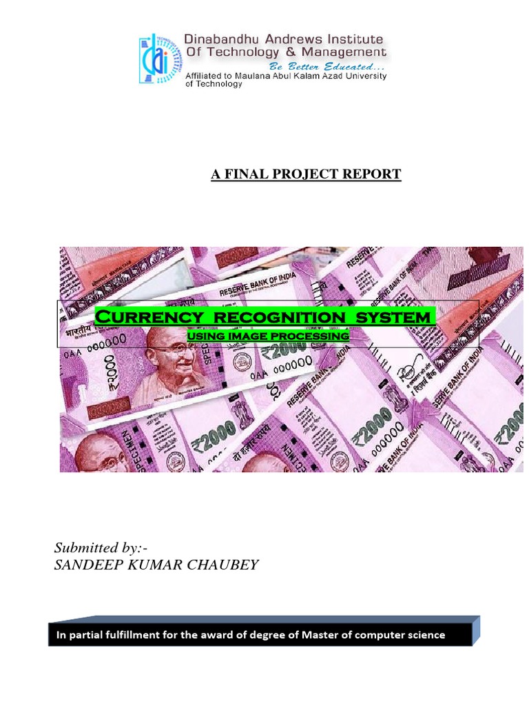 Currency Recognition System: A Final Project Report | PDF | Color ...