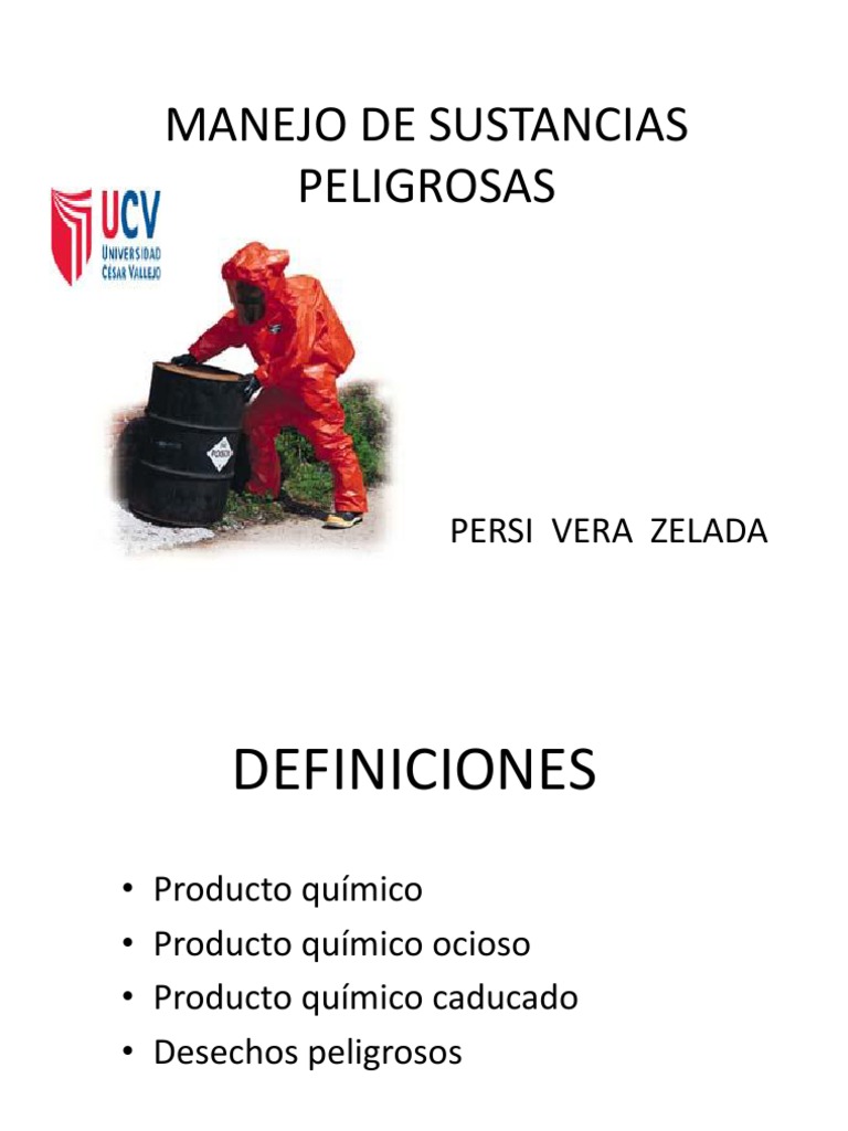 Manejo de Sustancias Peligrosas | PDF | Producto (Química) | Contaminación