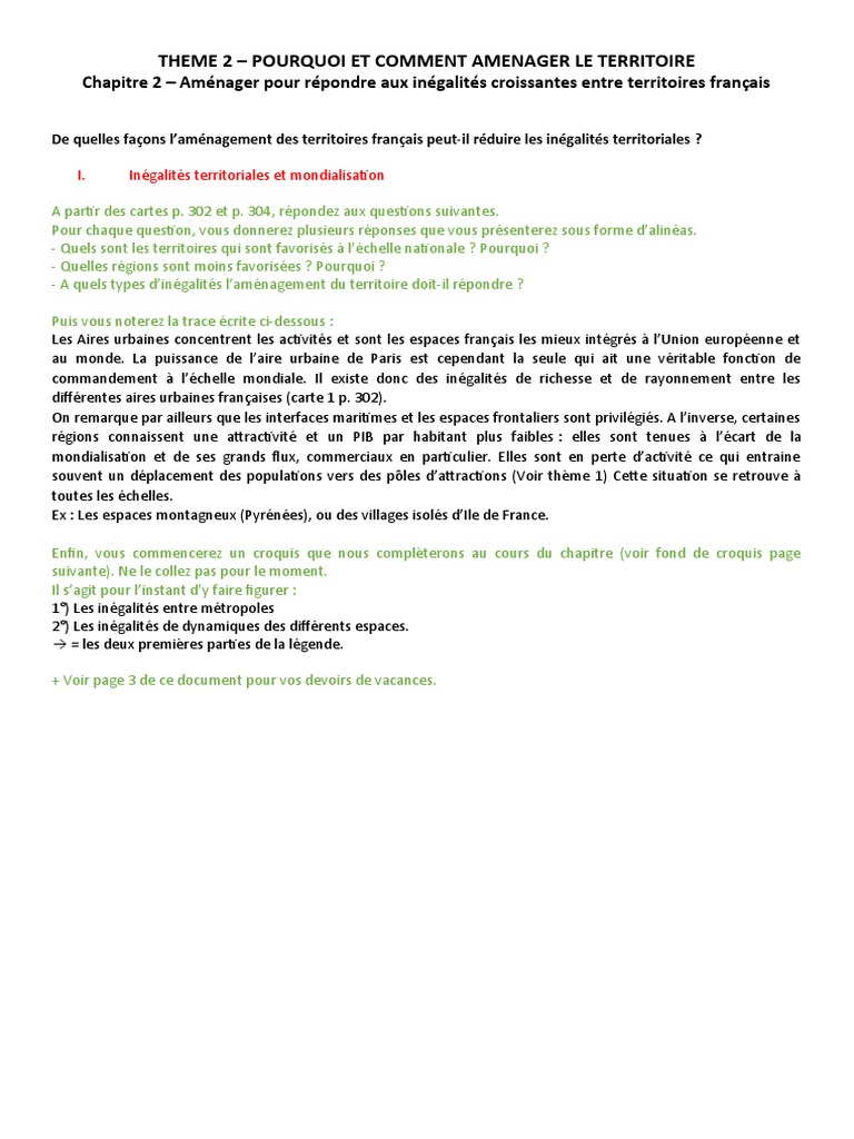 Fiche de Cours Du Vend 9 Avril 2021 + Vacances de Pâques | PDF | France | Mondialisation