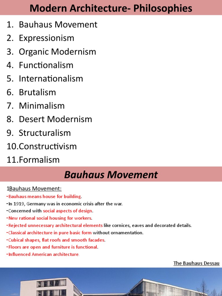 Modern Architecture - Philosophies | PDF | Architectural Design ...