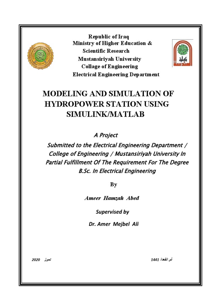 Modeling and Simulation of Hydropower Station Using Matlab Simulink ...
