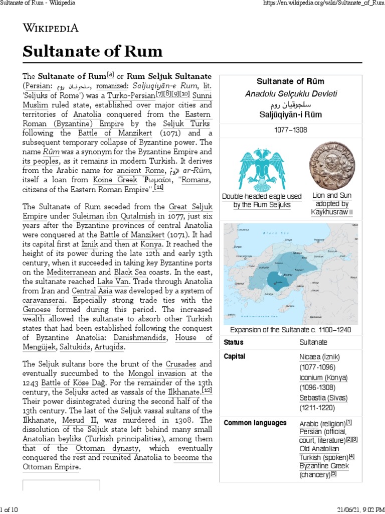Sultanate of Rum | Download Free PDF | Religion And Belief