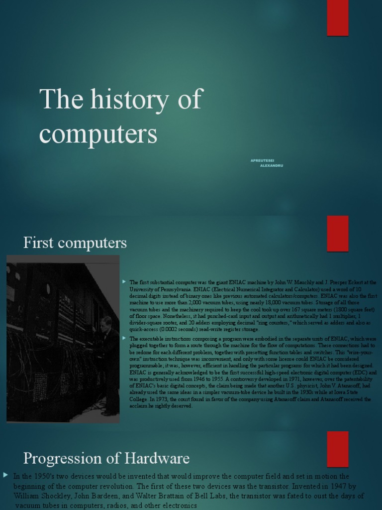 The History of Computers | Download Free PDF | Personal Computers ...