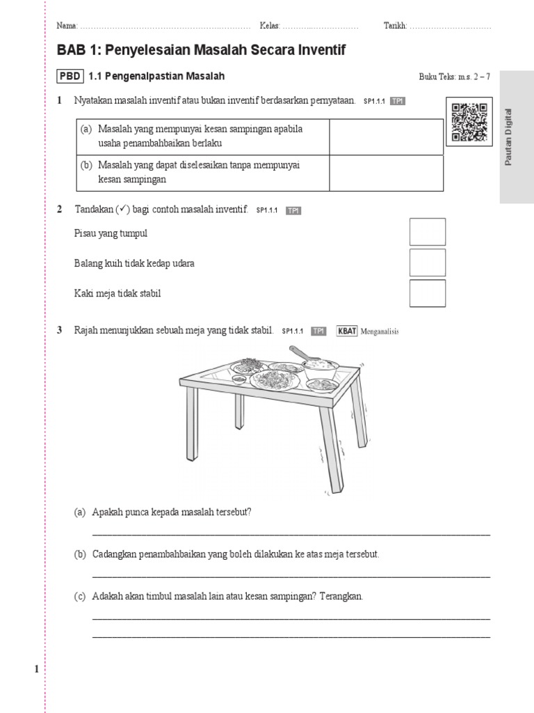 RBT Ting 2 - Bab 1 | PDF