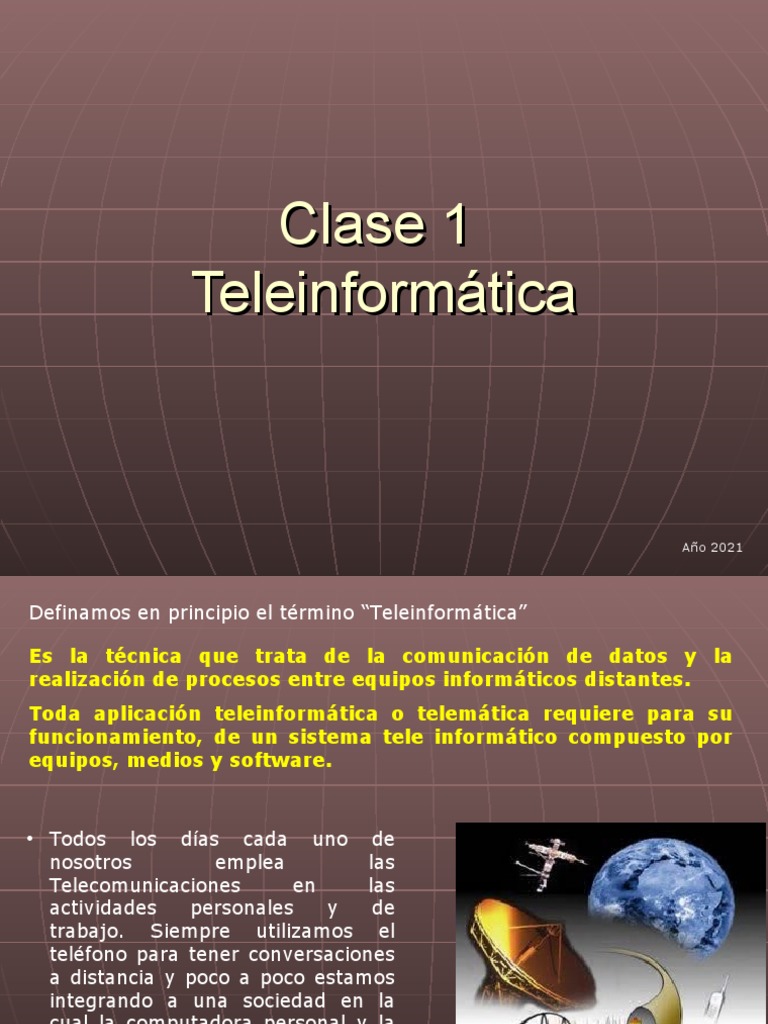 Teleinformatica Clase 1 2021 | PDF | Módem | Red de computadoras