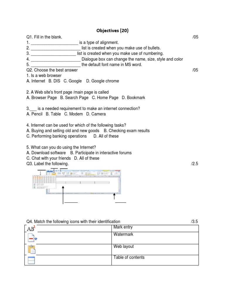 Primary 5 Ict | PDF | Microsoft Word | World Wide Web