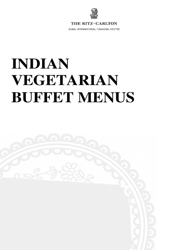 Indian Vegetarian Buffet Menus | PDF | Curry | Indian Cuisine