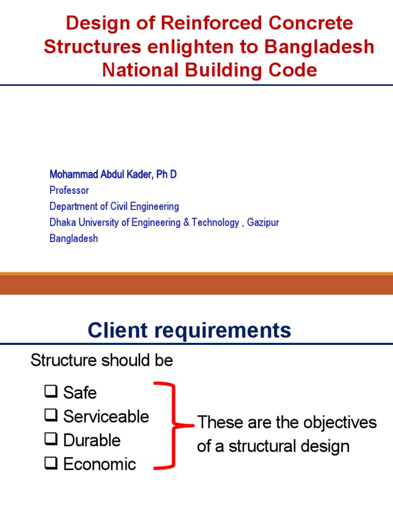 Design of Reinforced Concrete Structures Enlighten To Bangladesh ...