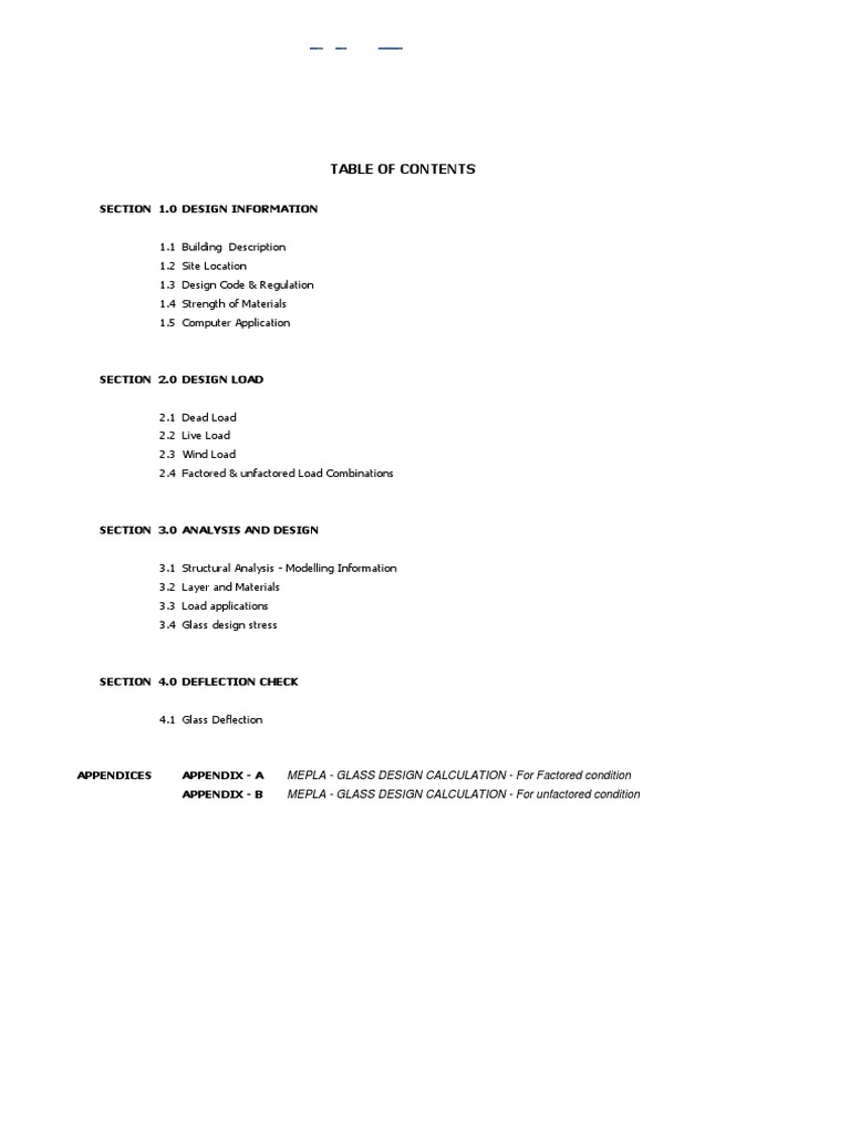 Glass Design Calculation | PDF | Stress (Mechanics) | Structural Load