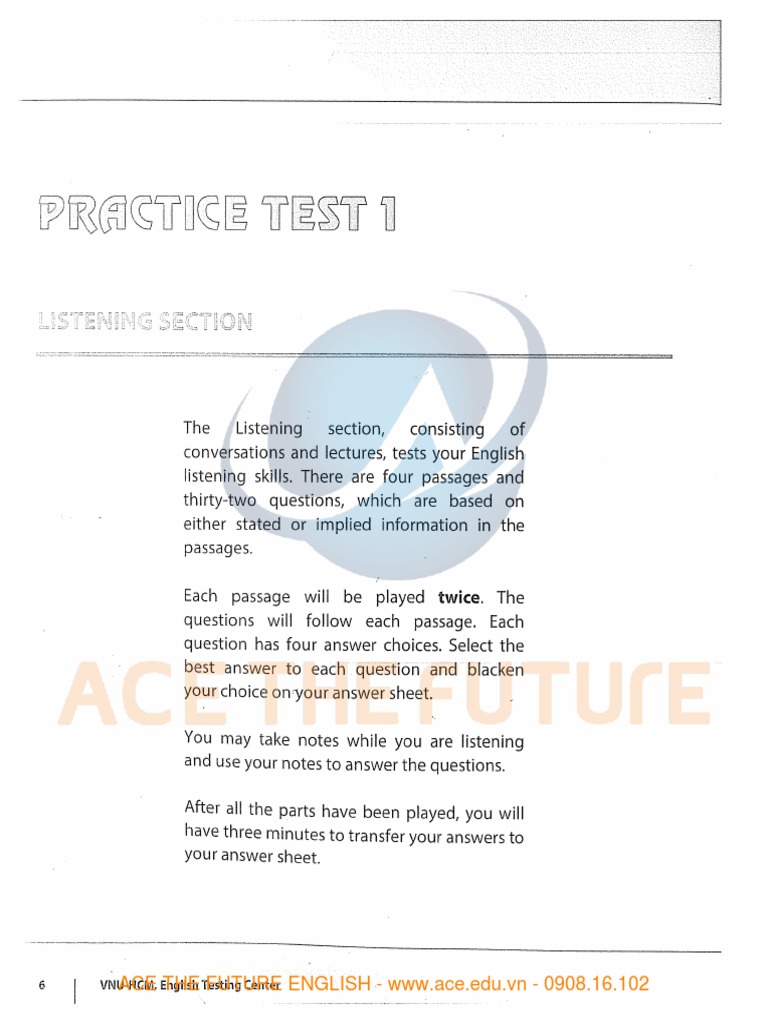 5 Practice Tests For The Vnu | PDF