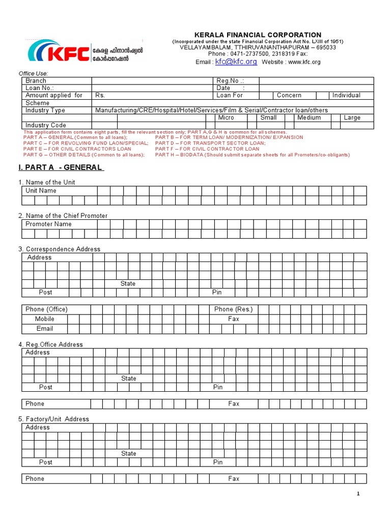 KFC Application Format | PDF | Securities (Finance) | Banks