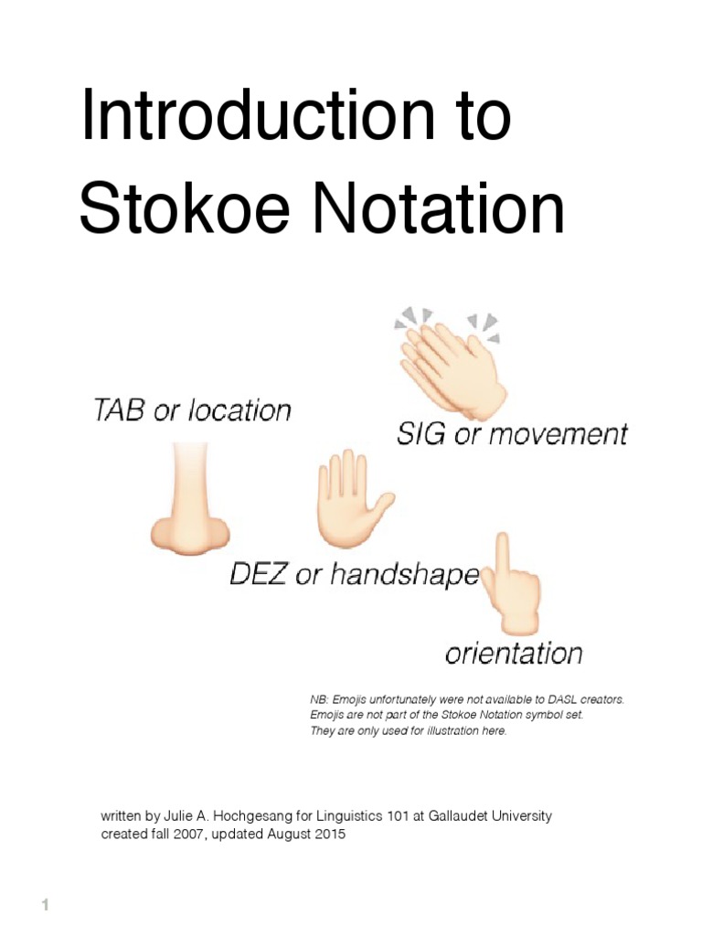 An Introduction to Stokoe Notation: The Foundation of Sign Language ...