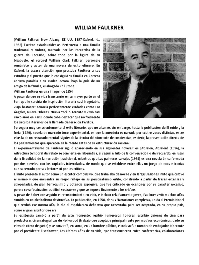 William Faulkner | PDF | William Faulkner | Novelas