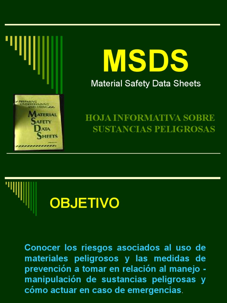 Hojas de Seguridad MSDS | PDF | Mercancías peligrosas | La seguridad