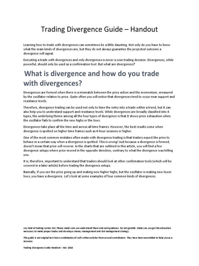 Trading Divergence Guide Handout Final PDF | PDF | Business | Science