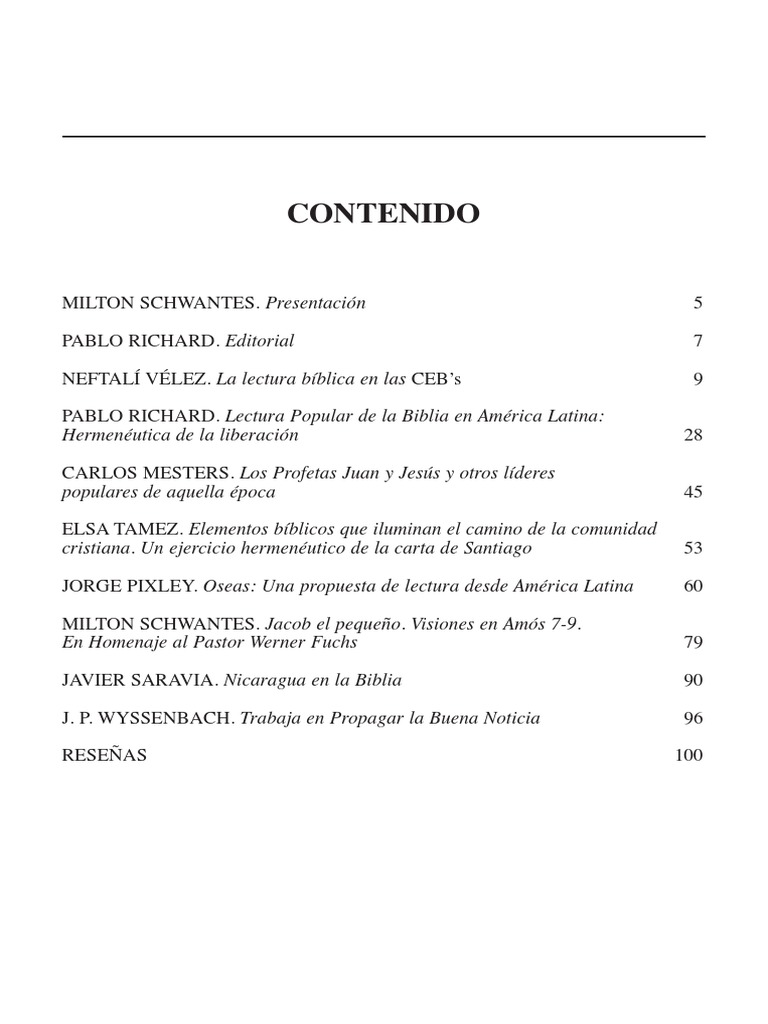 Ribla 1 | Descargar gratis PDF | Hermenéutica | Biblia