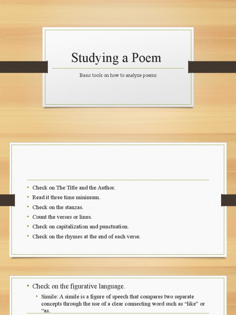 Poetry Analysis Guide | PDF | General Fiction