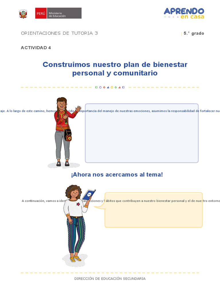Plan de bienestar personal y comunitario | PDF | Bienestar | Las emociones
