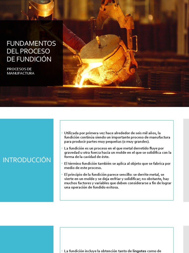 Fundamentos Del Proceso de Fundición | PDF | Fundición (metalurgia ...