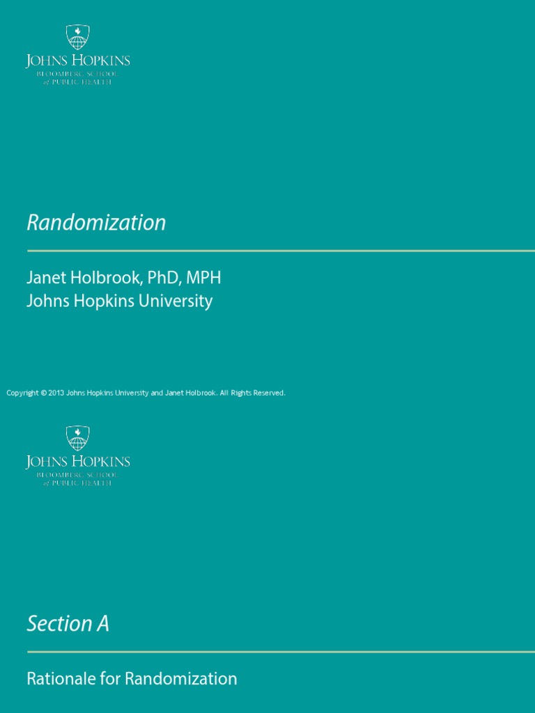 4 - Randomization | PDF | Confounding | Randomness