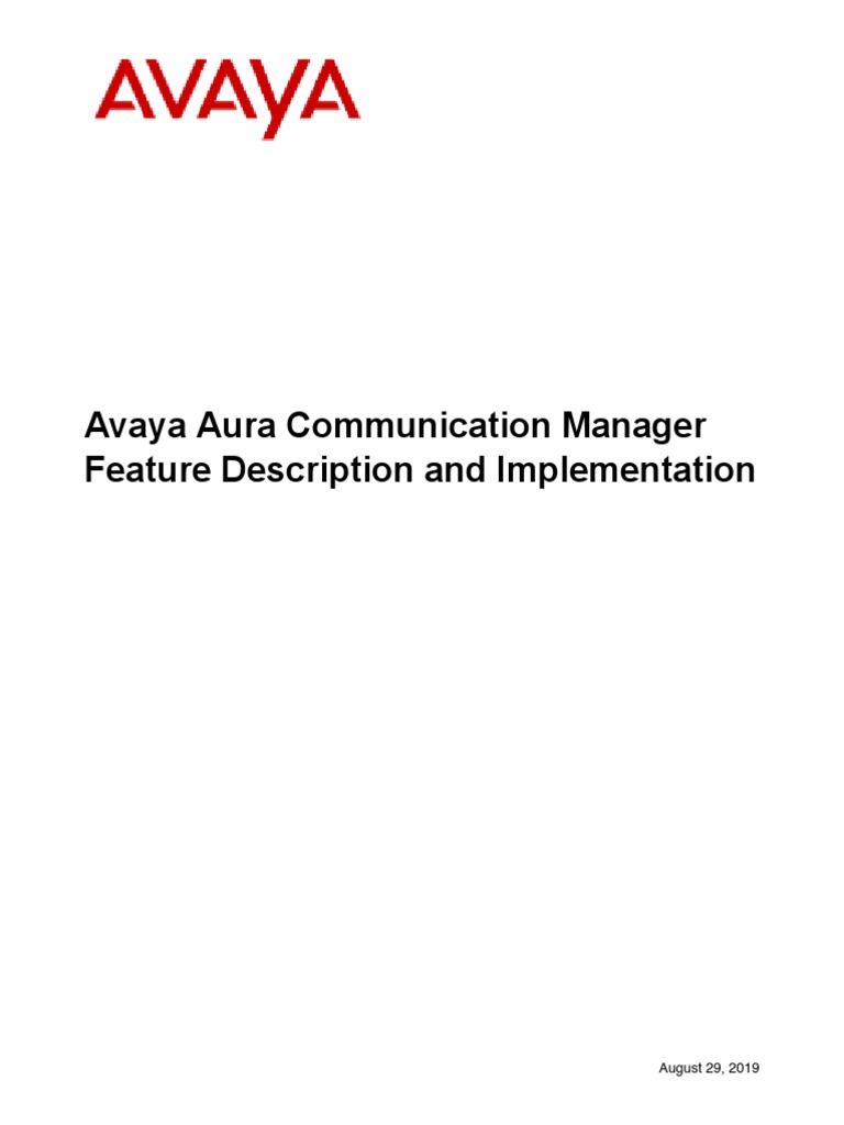 Avaya CDR Feature Description and Implementation | PDF | Session ...