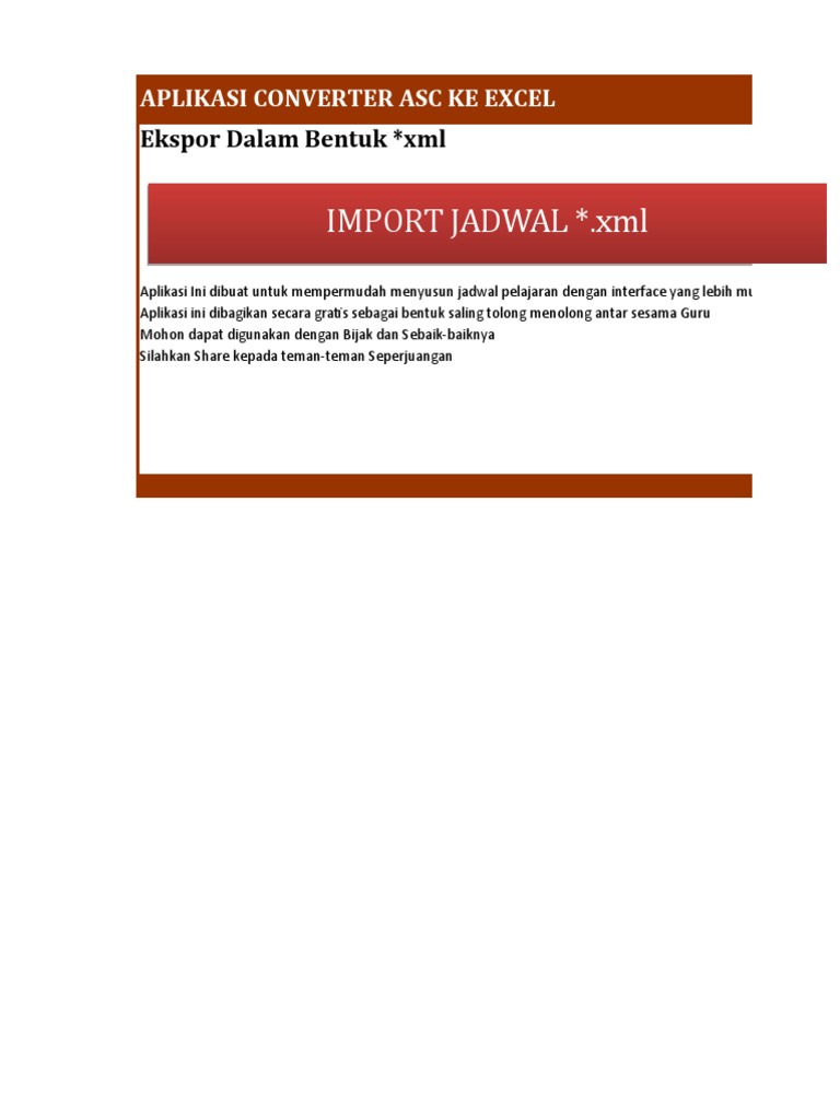111convert ASC To Excel Free | PDF