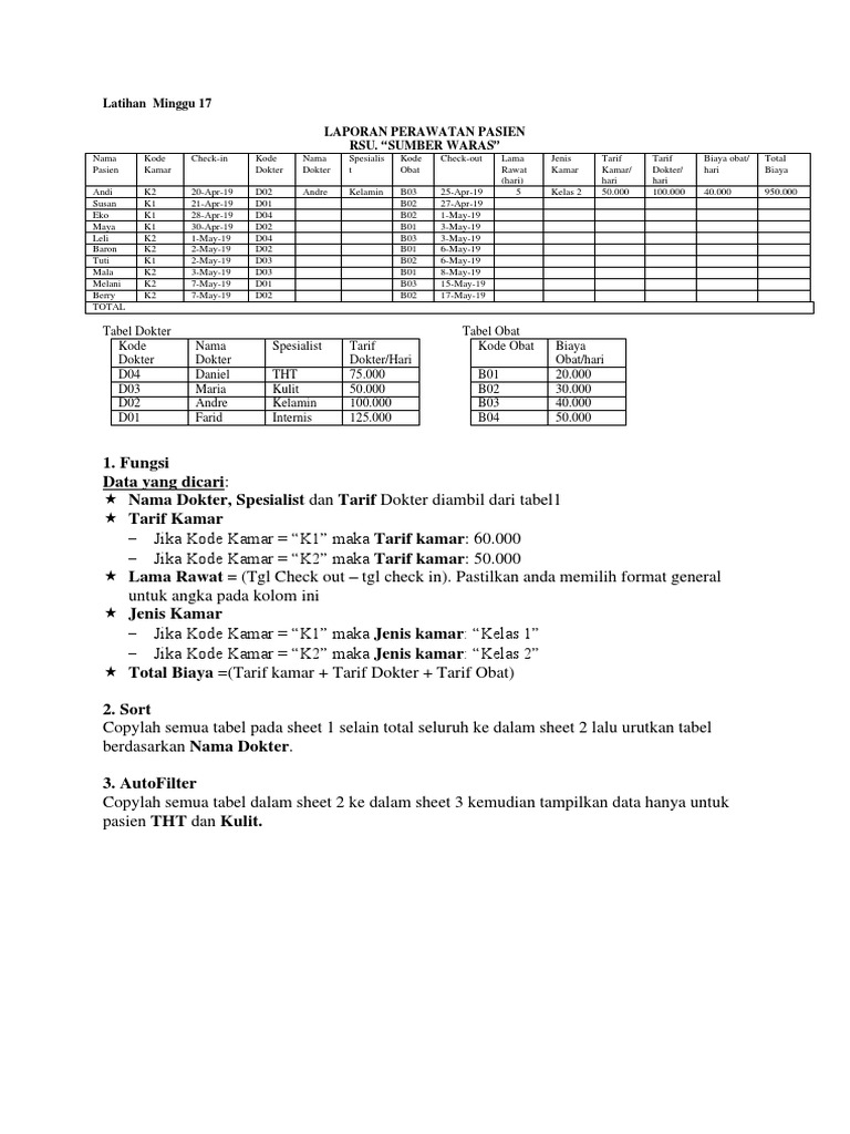 Contoh Data Excel Untuk Latihan Pivot Table Pdf