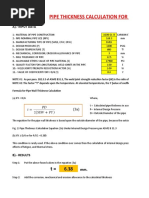 Wall Thickness Calculation As Per ASME B31.3 | PDF | Pipe (Fluid ...