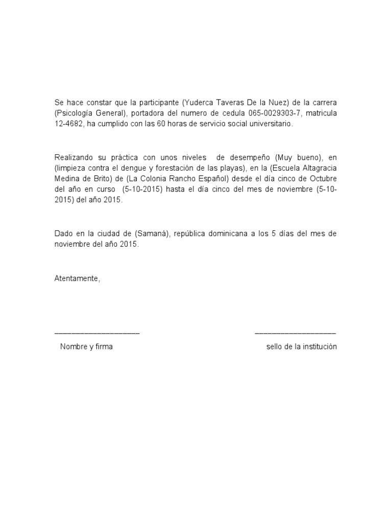 Carta de La 60 Horas | PDF