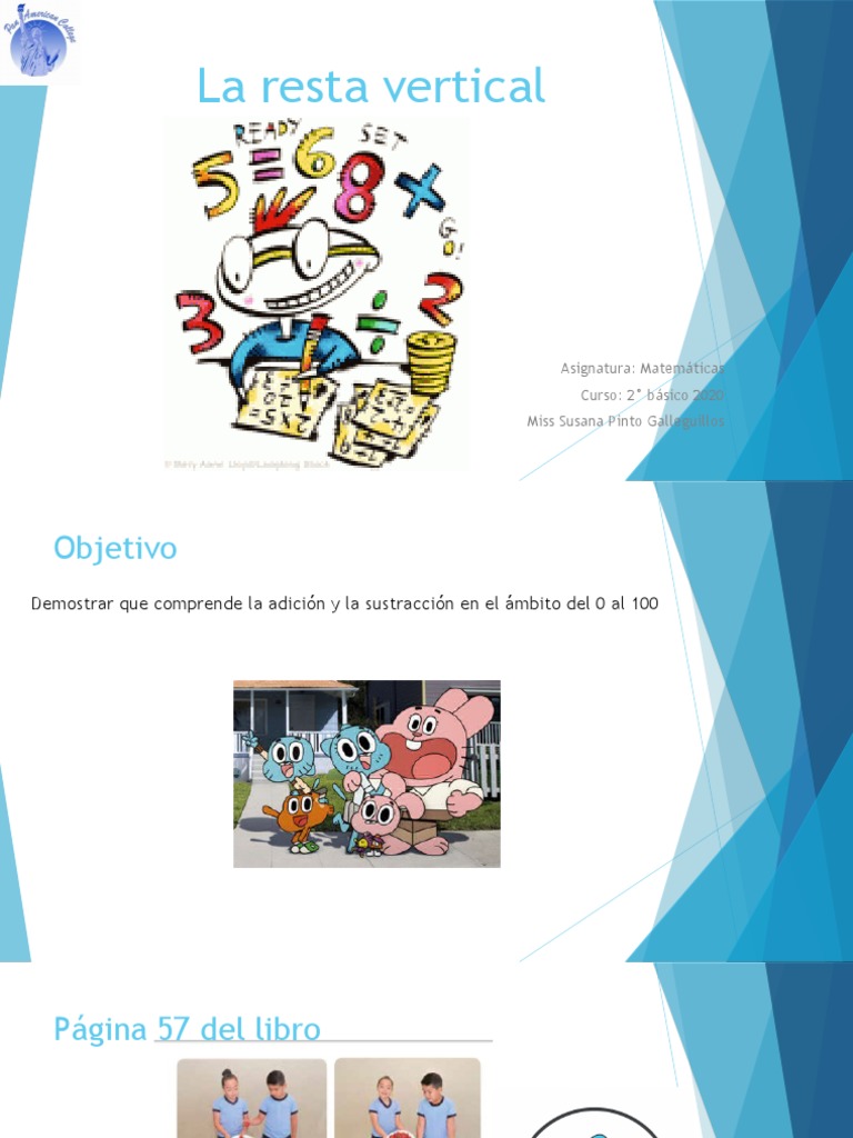 Matemática 2 Basico Resta Vertical Parte 1 | PDF