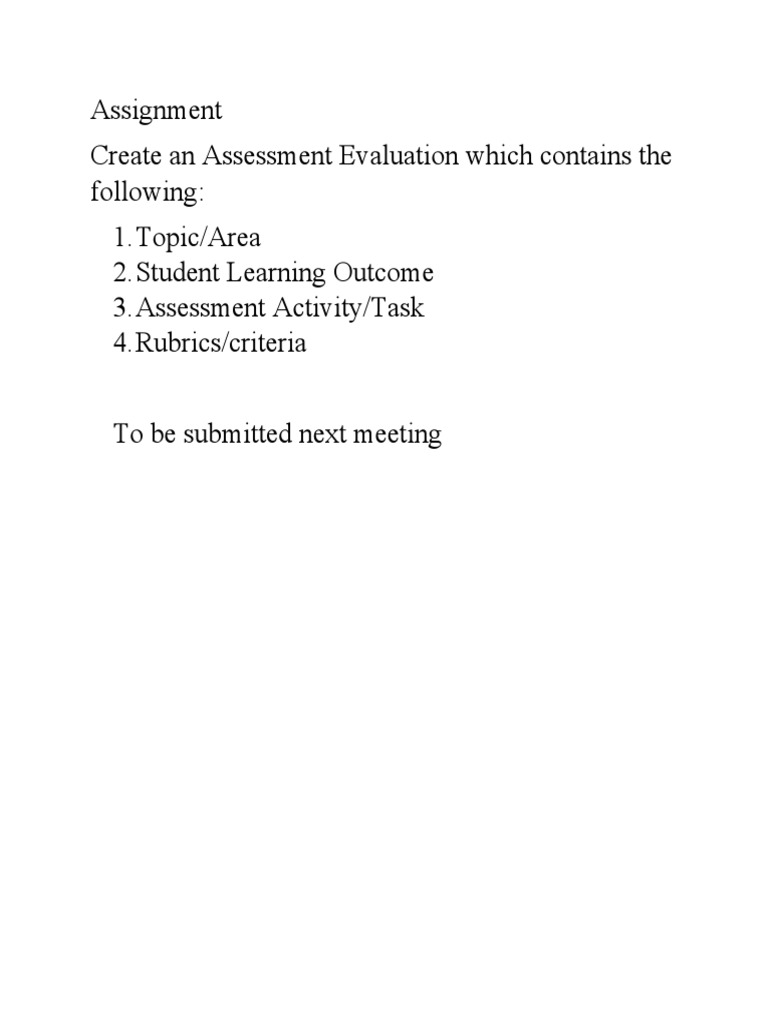 Assignment in Authentic Assessment | PDF
