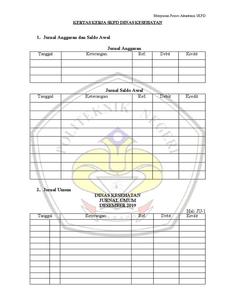 Kertas Kerja SKPD Dinas Kesehatan | PDF