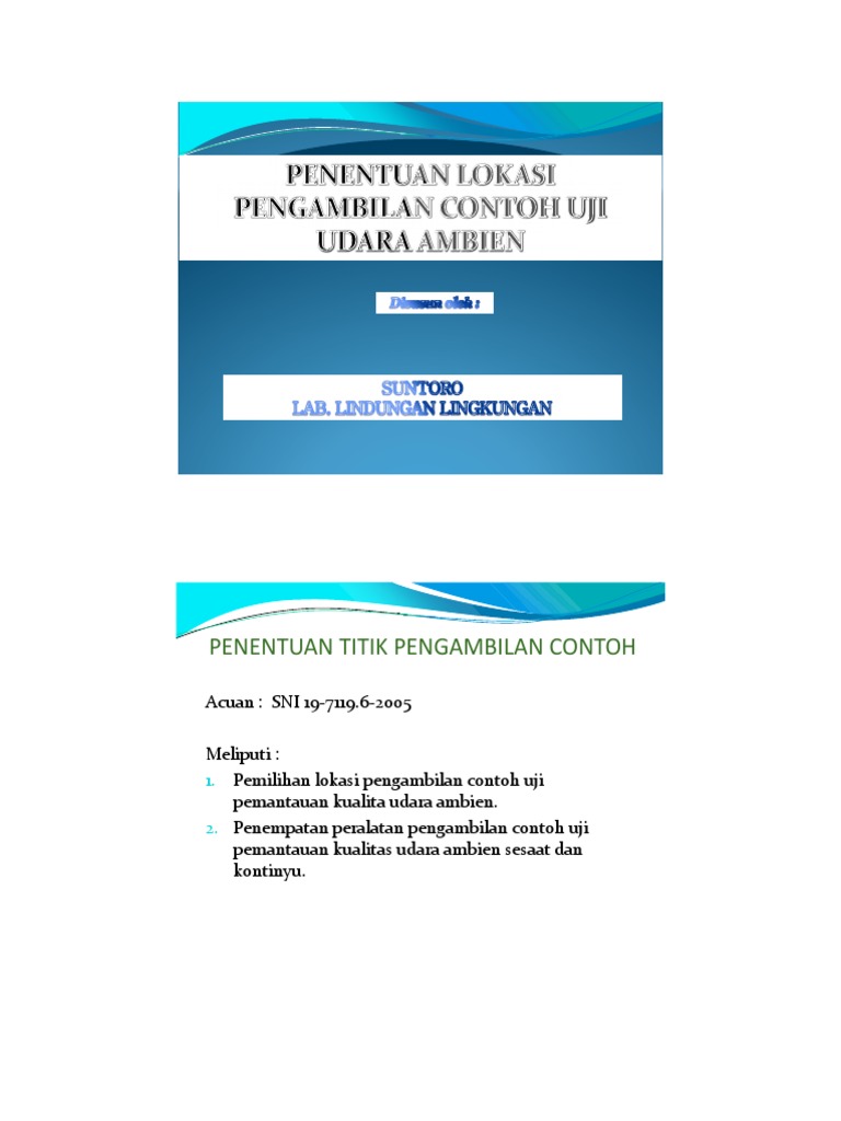 Metode Sampling Ambien Final-2, Docx | PDF