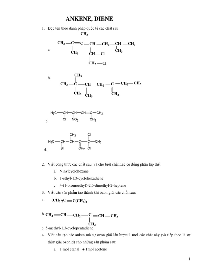 Bai Tap 3-Alkene | PDF