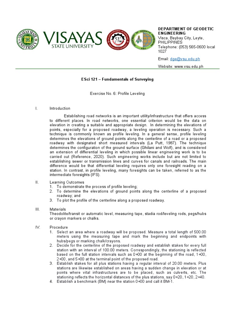 Department of Geodetic Engineering: Dge@vsu - Edu.ph | PDF | Teaching ...