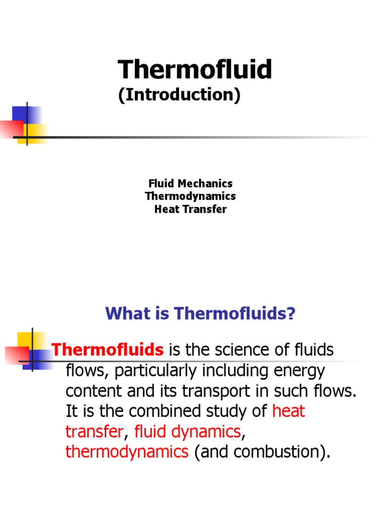 Introduction - Thermofluid | PDF | Fluid Dynamics | Heat Transfer