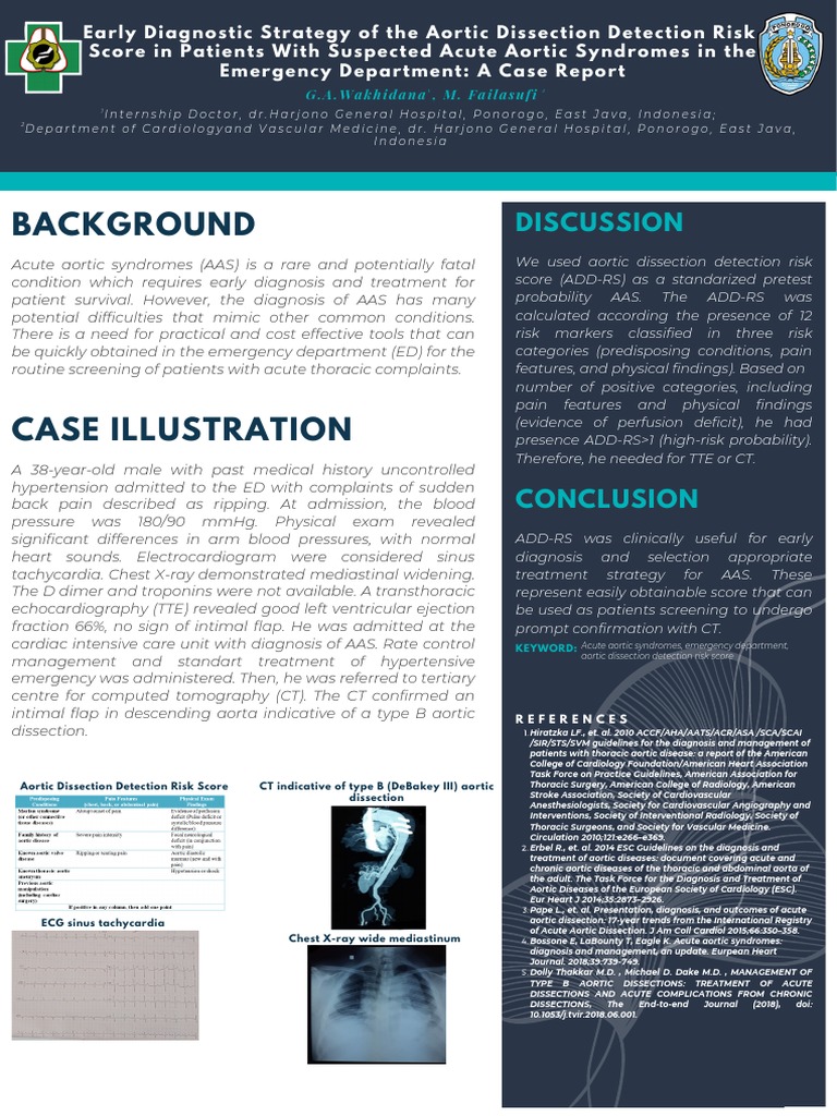 Early Diagnostic Strategy of The Aortic Dissection Detection Risk Score ...