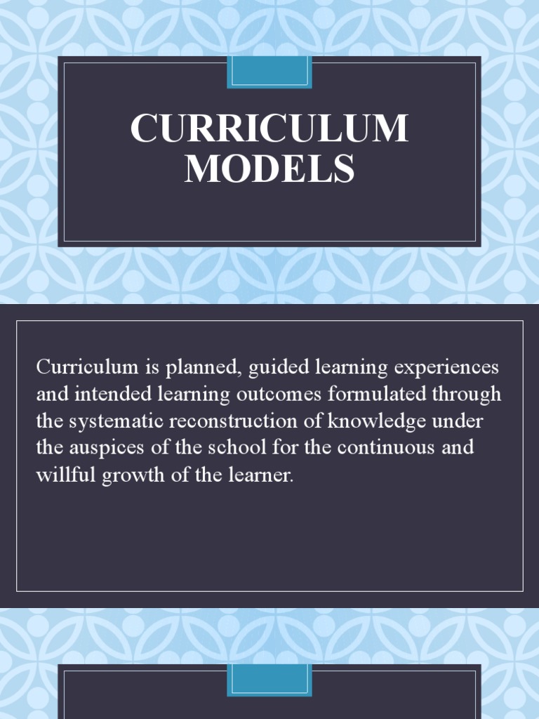 Curriculum Models | PDF | Curriculum | Human Nature