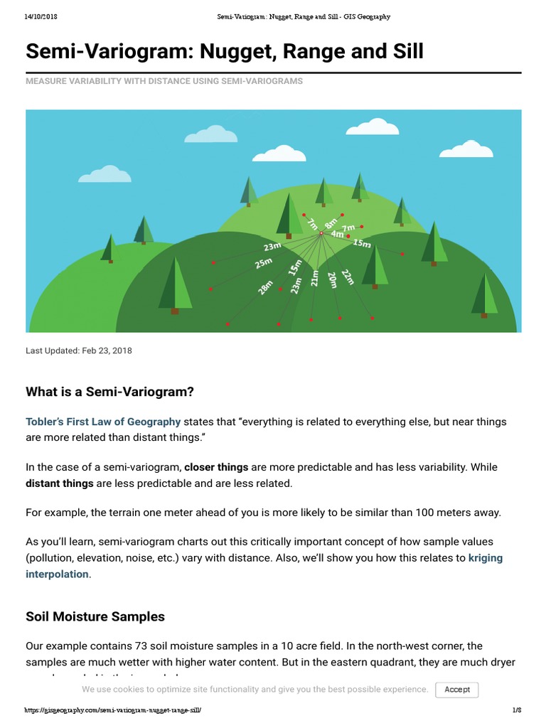 Semi-Variogram - Nugget, Range and Sill - GIS Geography | PDF