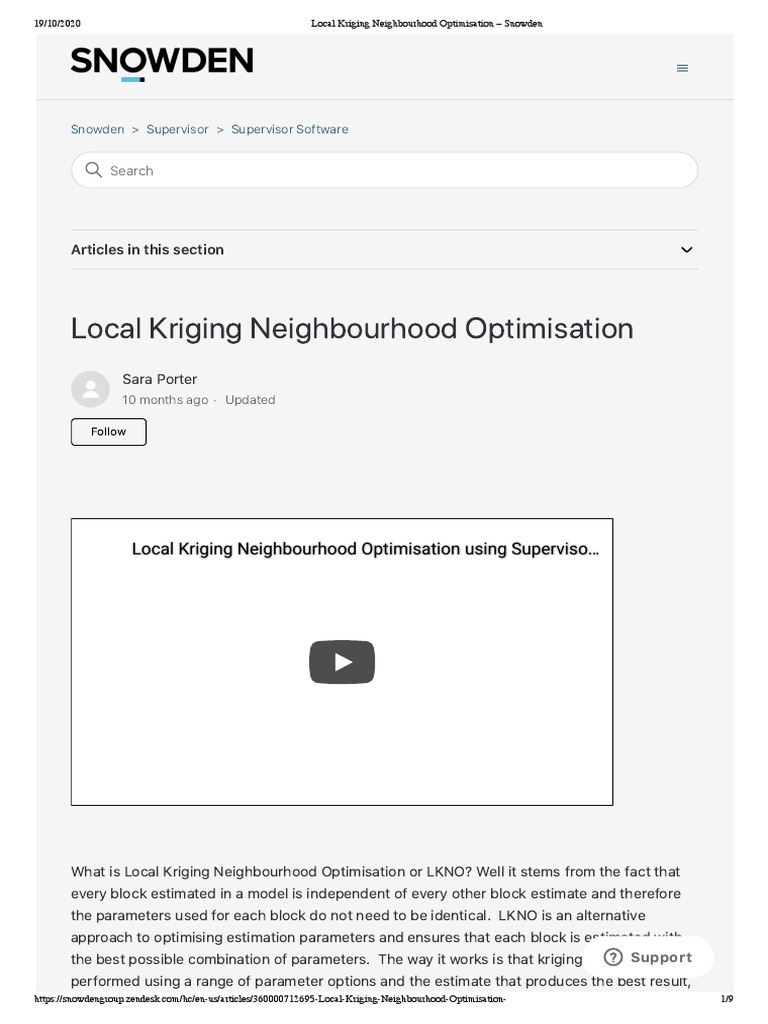 Local Kriging Neighbourhood Optimisation - Snowden | PDF | Regression ... Local Kriging Neighbourhood Optimisation - Snowden | PDF | Regression ...