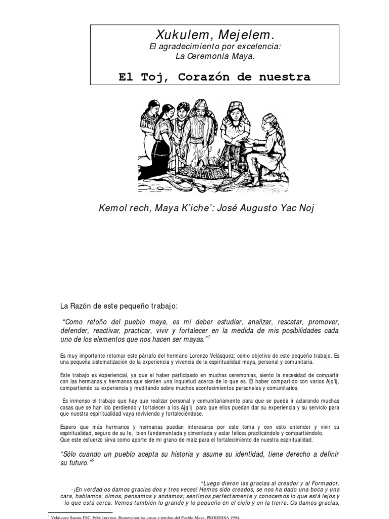 Ceremonia MAya Toj | PDF | Civilización maya | Naturaleza