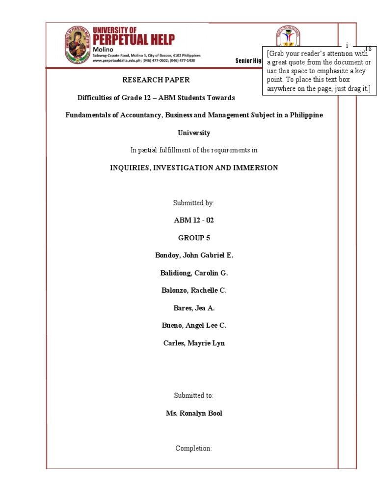 Quantitative Research Paper (Grade 12) | PDF | Survey Methodology ...