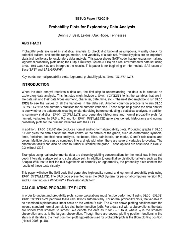 Probability Plots 2 | PDF | Normal Distribution | Data Analysis