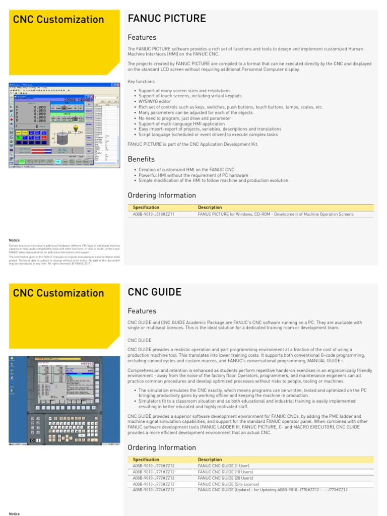 CNC Customization Fanuc Picture: Features | PDF | Numerical Control ...