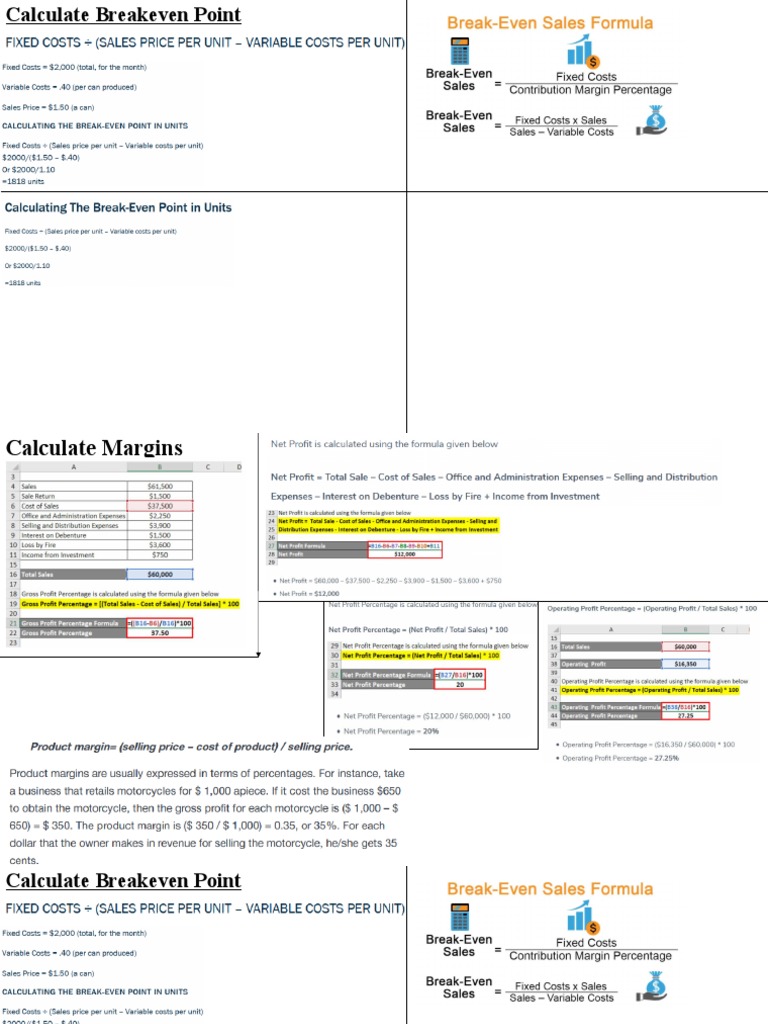 Case Interview Math Formulas | PDF