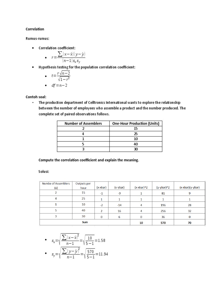 Correlation and Regression | PDF