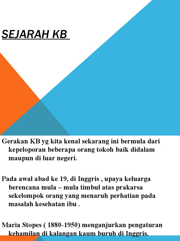 Sejarah KB Di Indonesia | PDF
