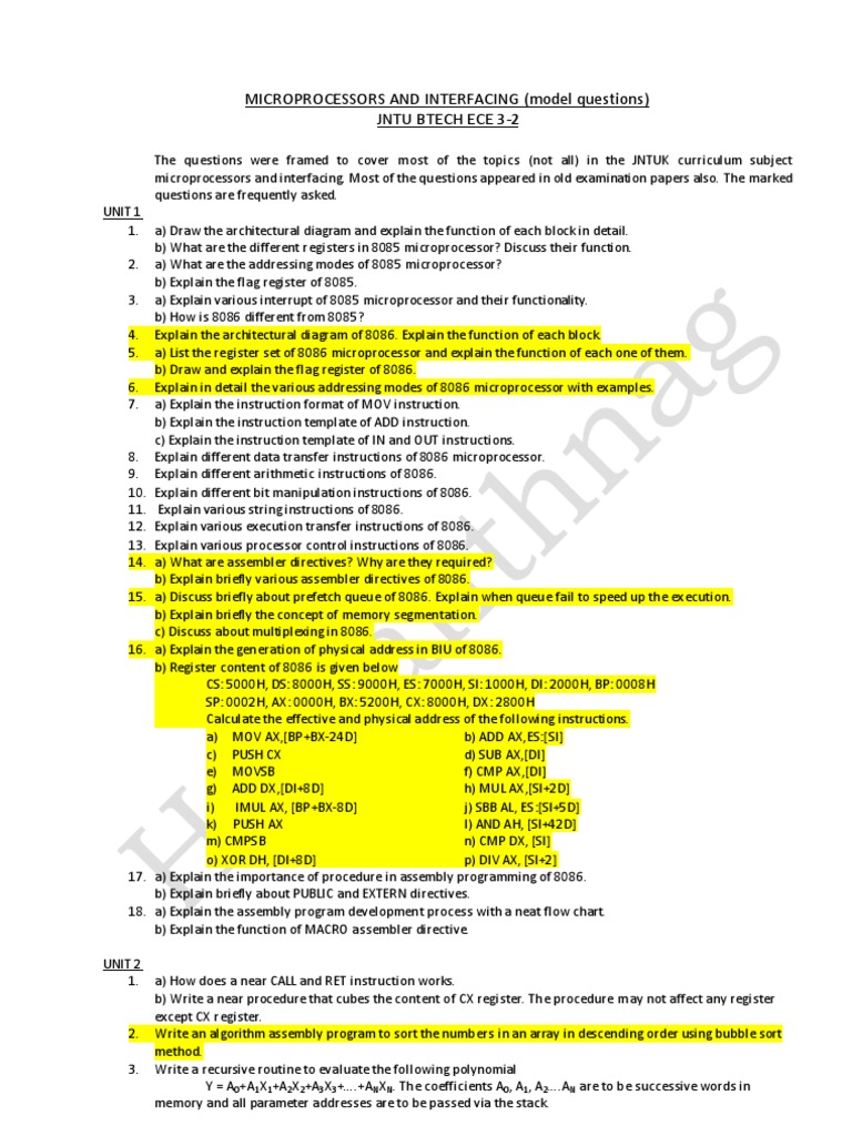 Mpi Model Questions | PDF | Random Access Memory | Input/Output
